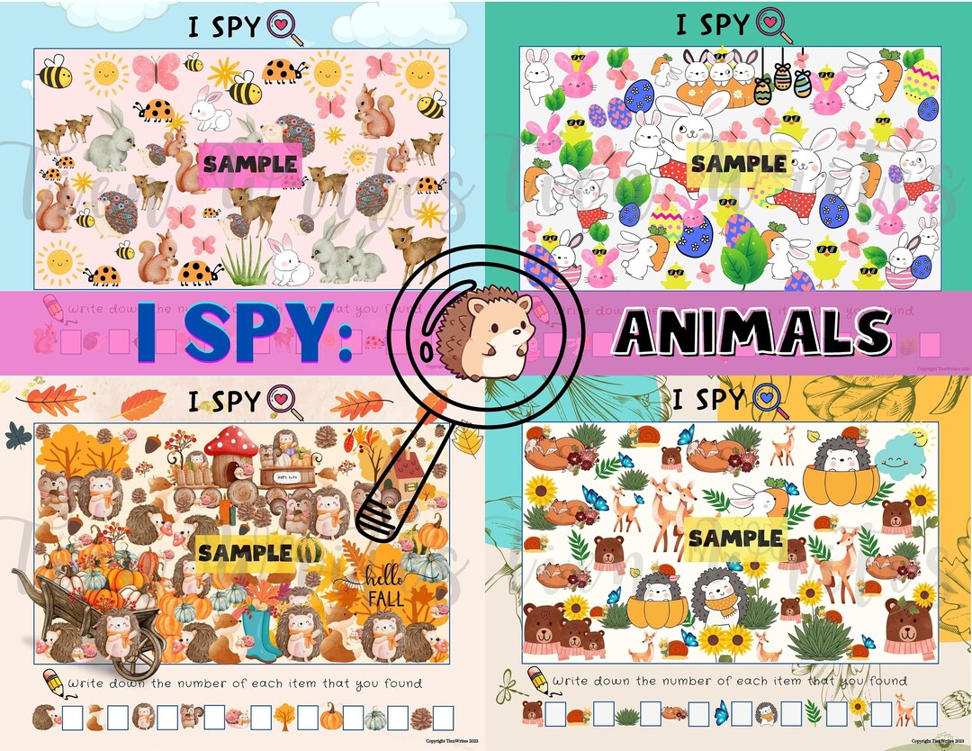Veo, veo animales del bosque imprimibles / Juegos de espías para niños ...