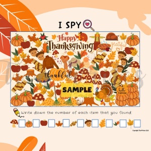 I Spy Autumn Fall Printable | Spy Games Kids, Halloween, Thanksgiving ...