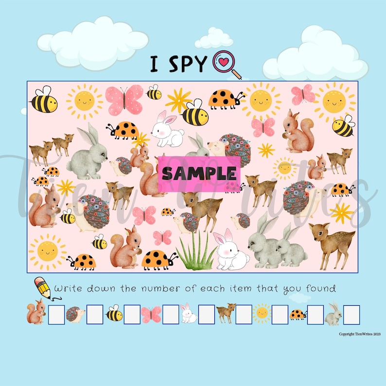 I Spy Spring Easter | I Spy Games Animals Sheet for Kids, Spy Kids ...