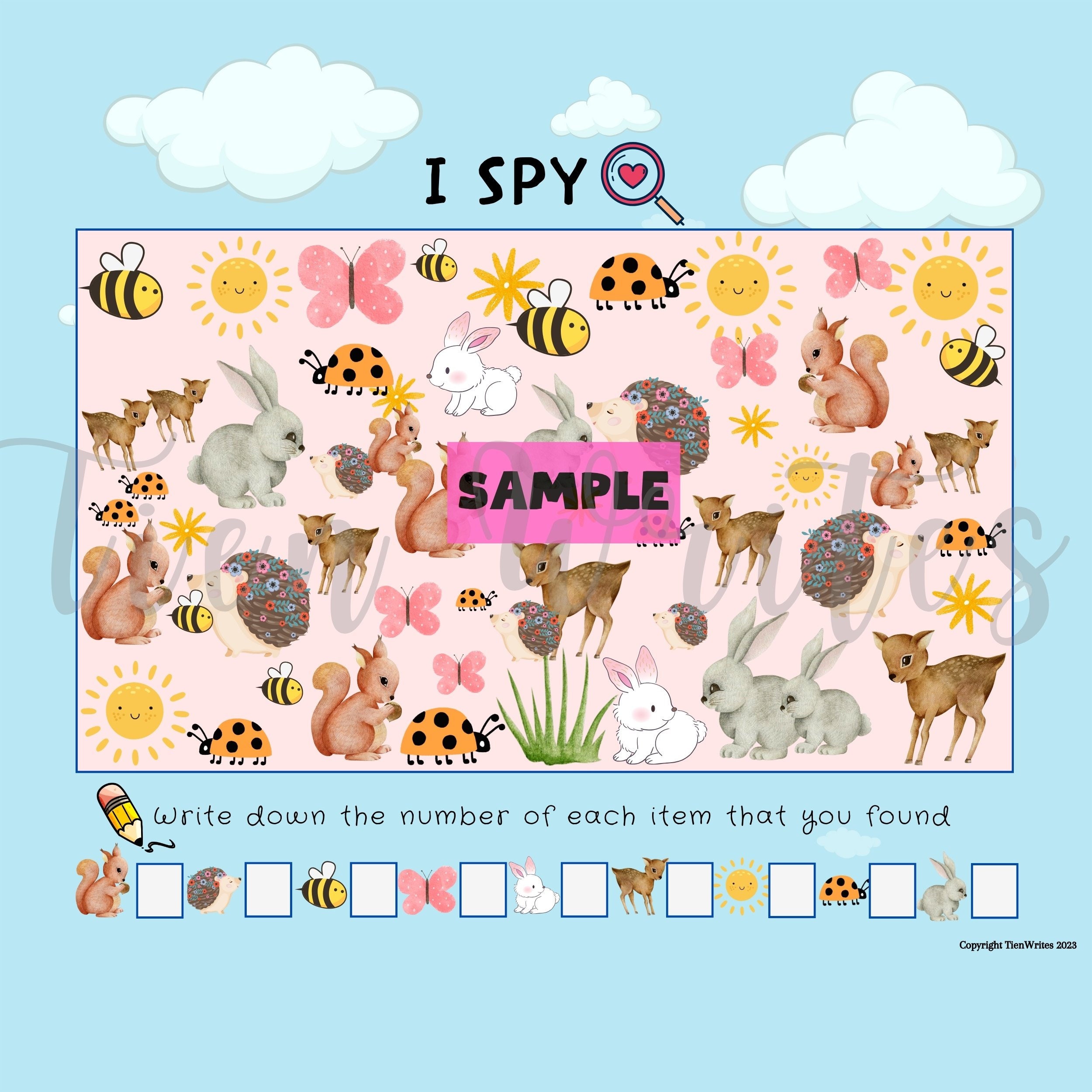 I Spy Spring Easter | I Spy Games Animals Sheet for Kids, Spy Kids ...