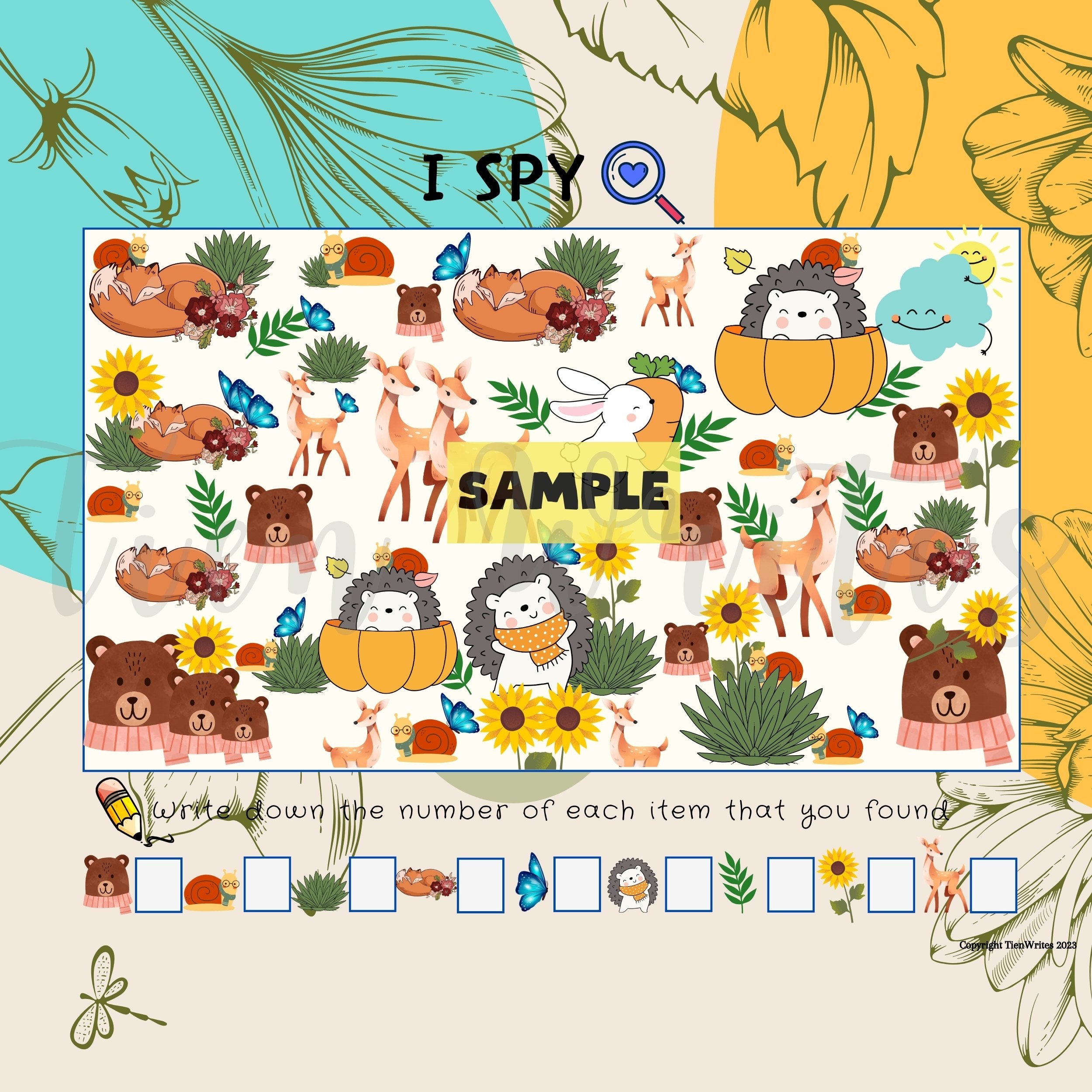 I Spy Spring Easter | I Spy Games Animals Sheet for Kids, Spy Kids ...