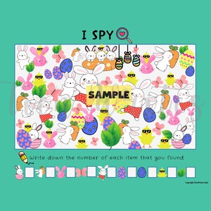 I Spy Spring Easter | I Spy Games Animals Sheet for Kids, Spy Kids ...