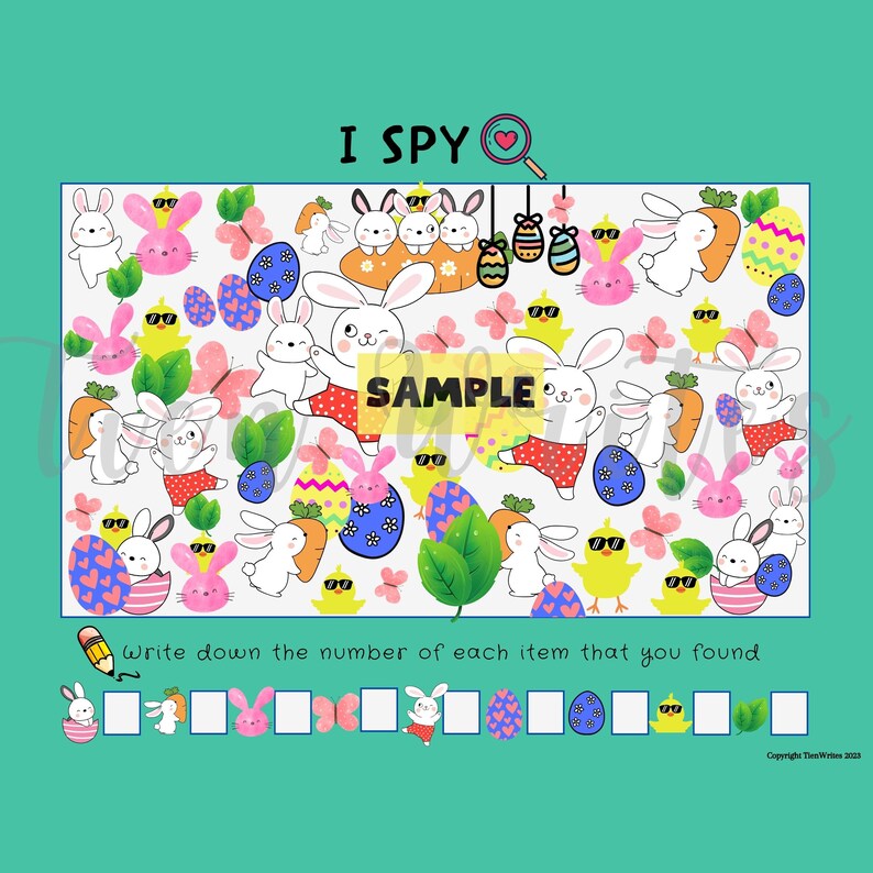 I Spy Spring Easter | I Spy Games Animals Sheet for Kids, Spy Kids ...