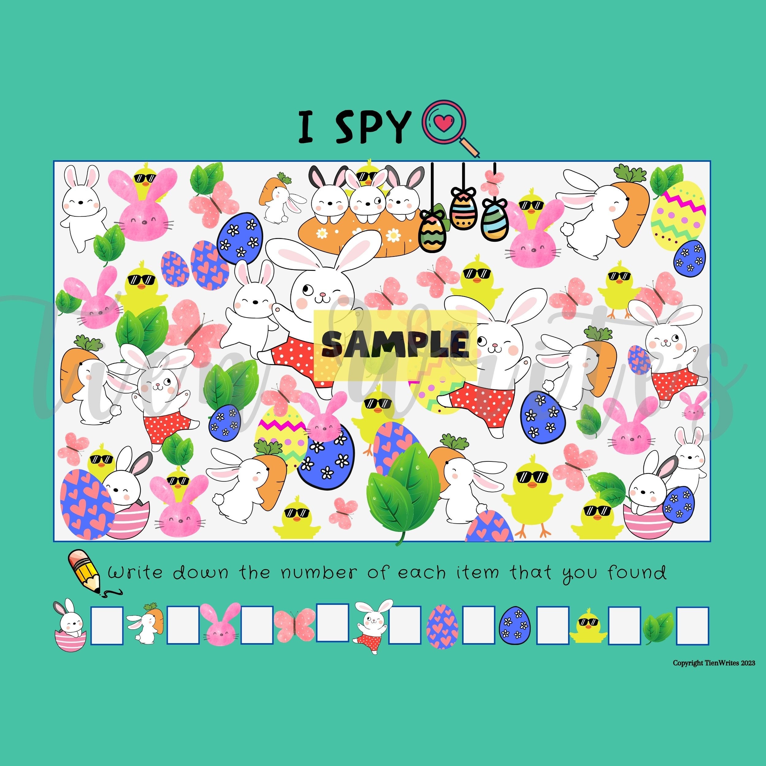 I Spy Spring Easter | I Spy Games Animals Sheet for Kids, Spy Kids ...