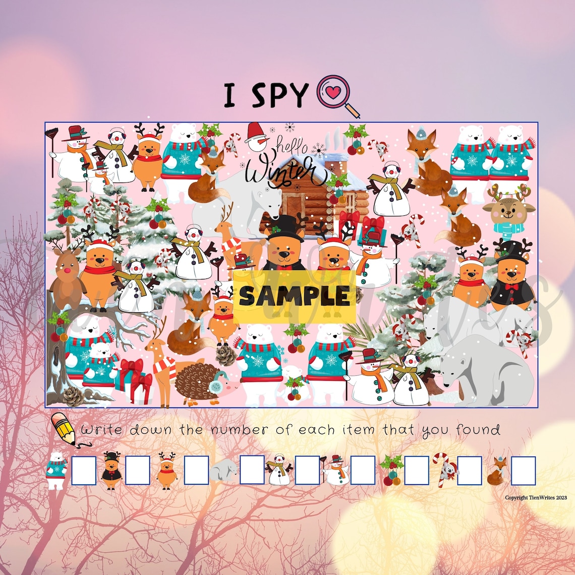 I Spy Winter Printable | Spy Games Kids, Winter, Christmas, New Year ...