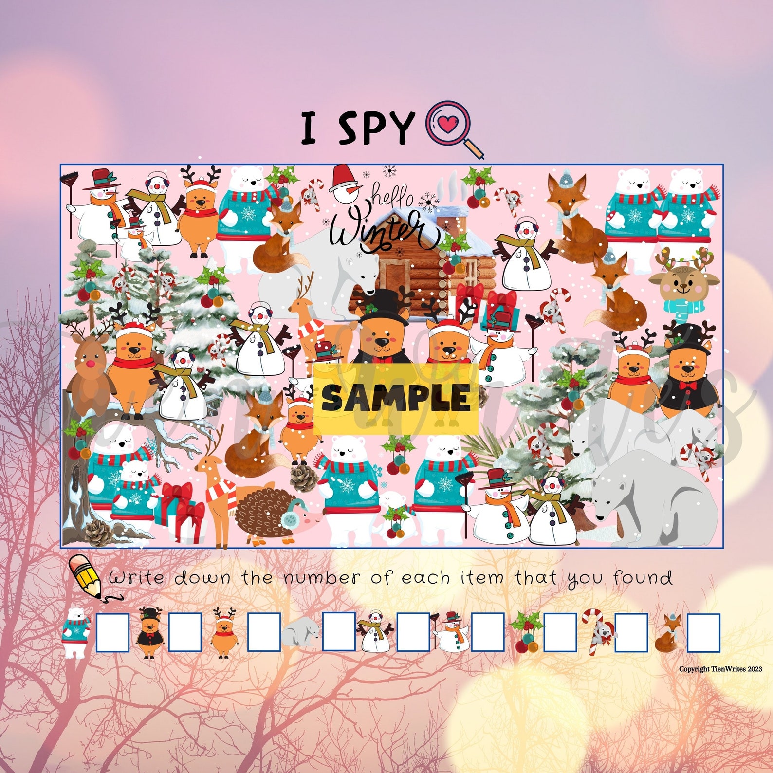 I Spy Winter Printable | Spy Games Kids, Winter, Christmas, New Year ...