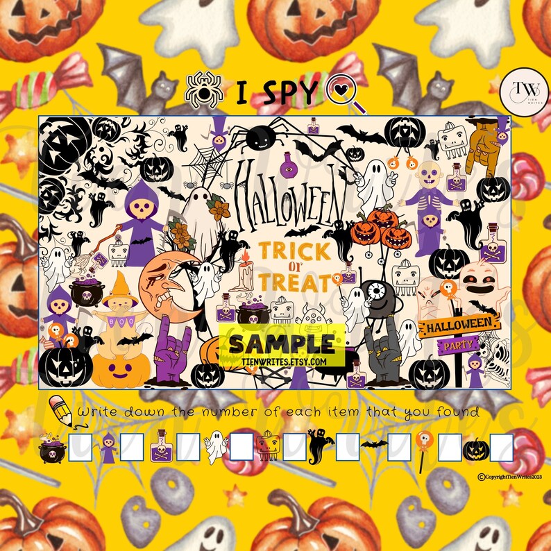 I Spy Halloween Printable Spy Games Kids Halloween Autumn - Etsy