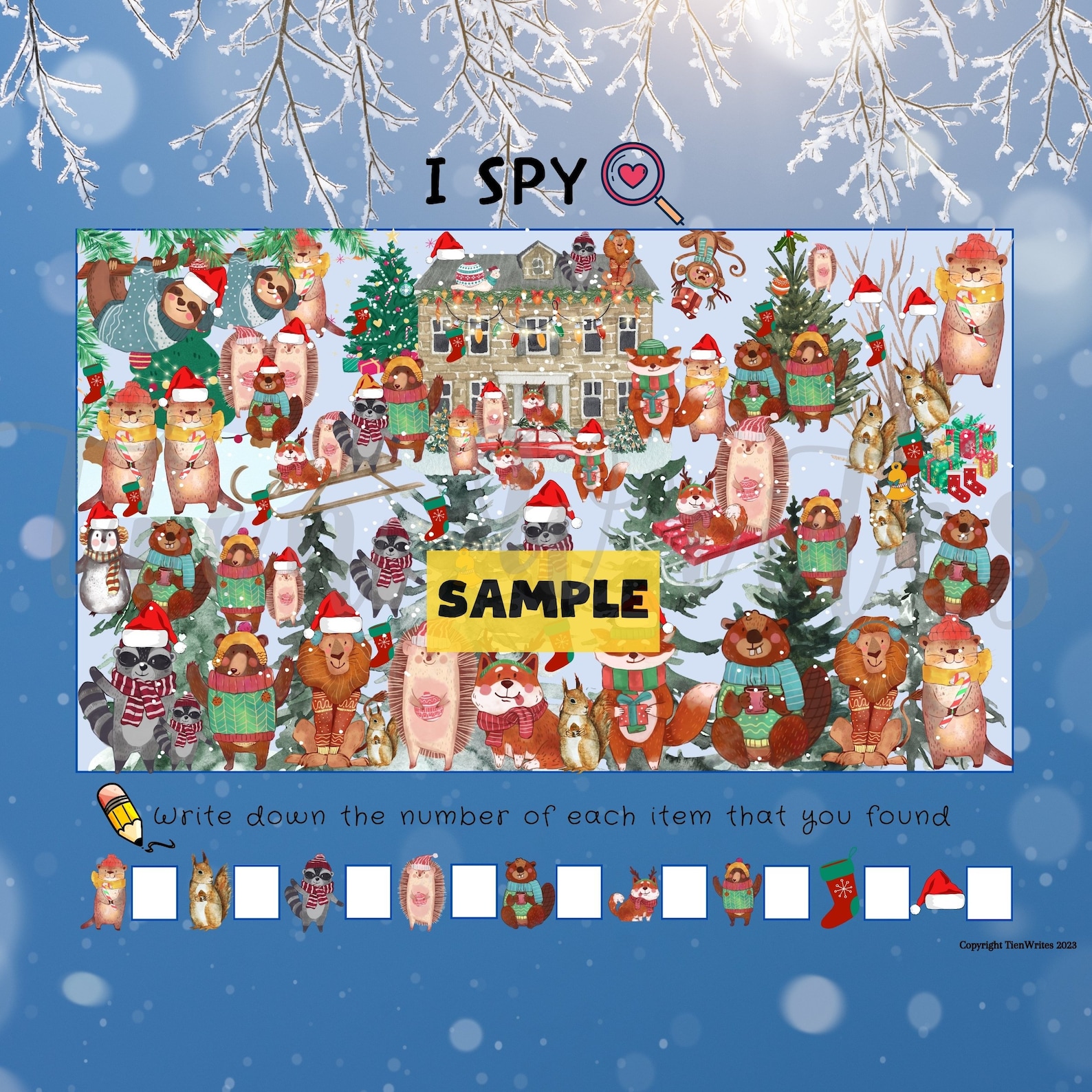I Spy Winter Printable | Spy Games Kids, Winter, Christmas, New Year ...