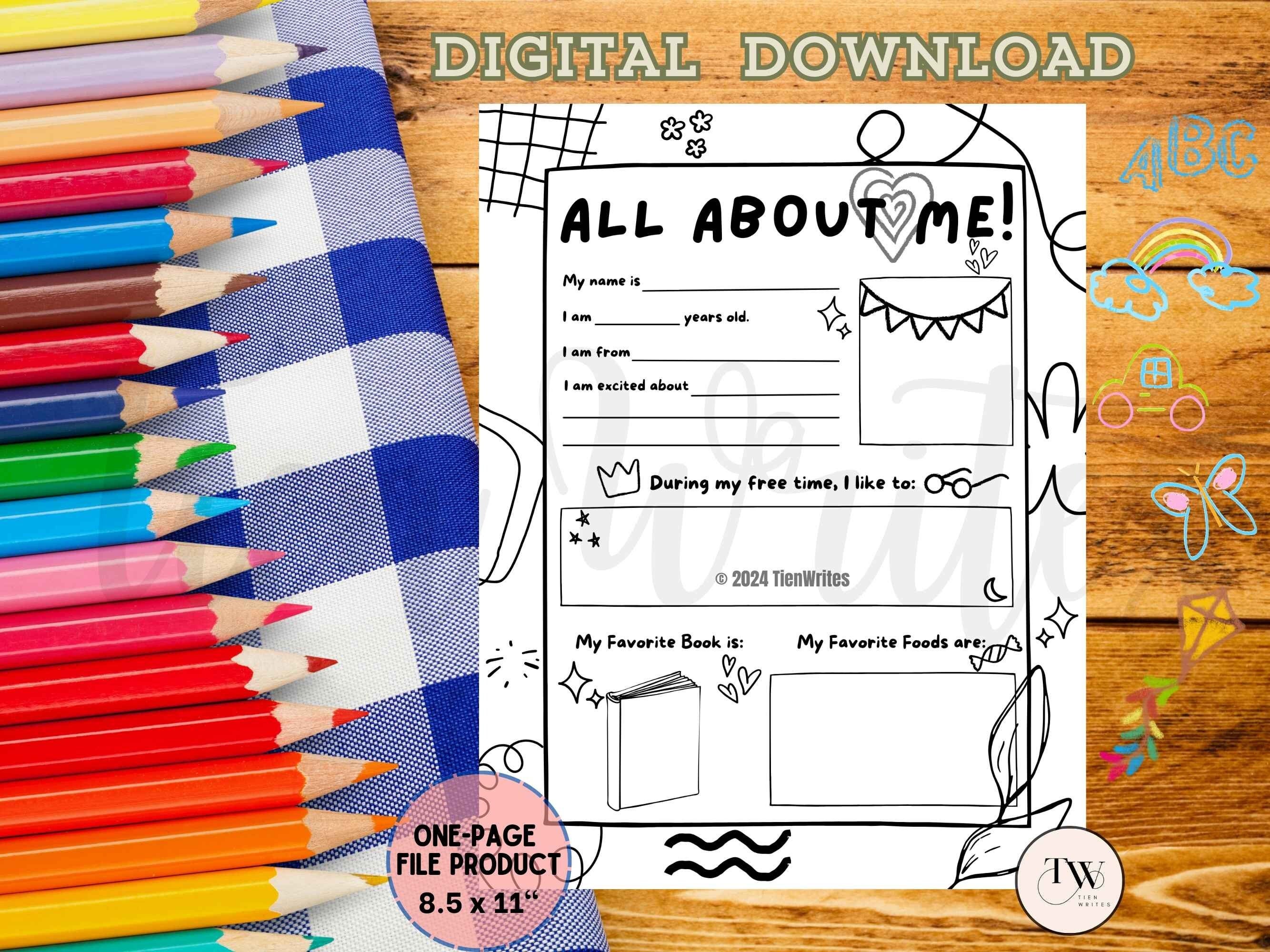 Get to Know Me Poster DIGITAL DOWNLOAD, Student of the Week, Get to ...