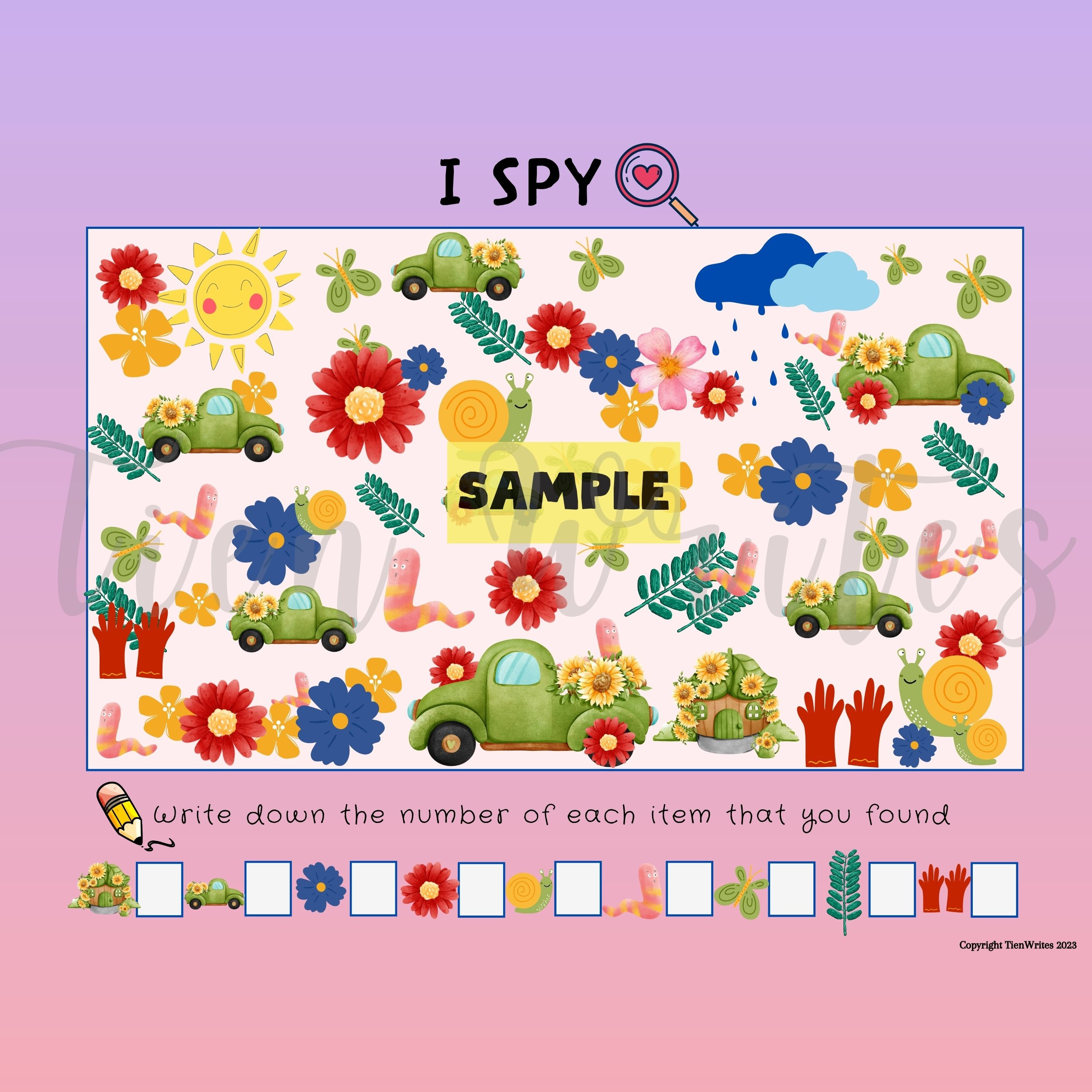 I Spy Spring Easter I Spy Games Animals Sheet for Kids, Spy Kids Games ...