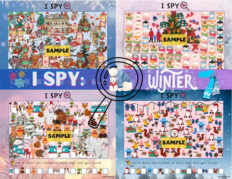 I Spy Winter Printable | Spy Games Kids, Winter, Christmas, New Year ...