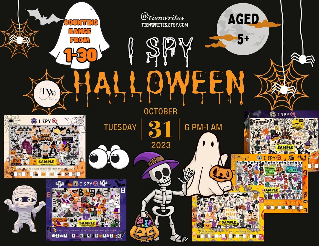 I Spy Halloween Printable | Spy Games Kids, Halloween, Autumn Fall ...