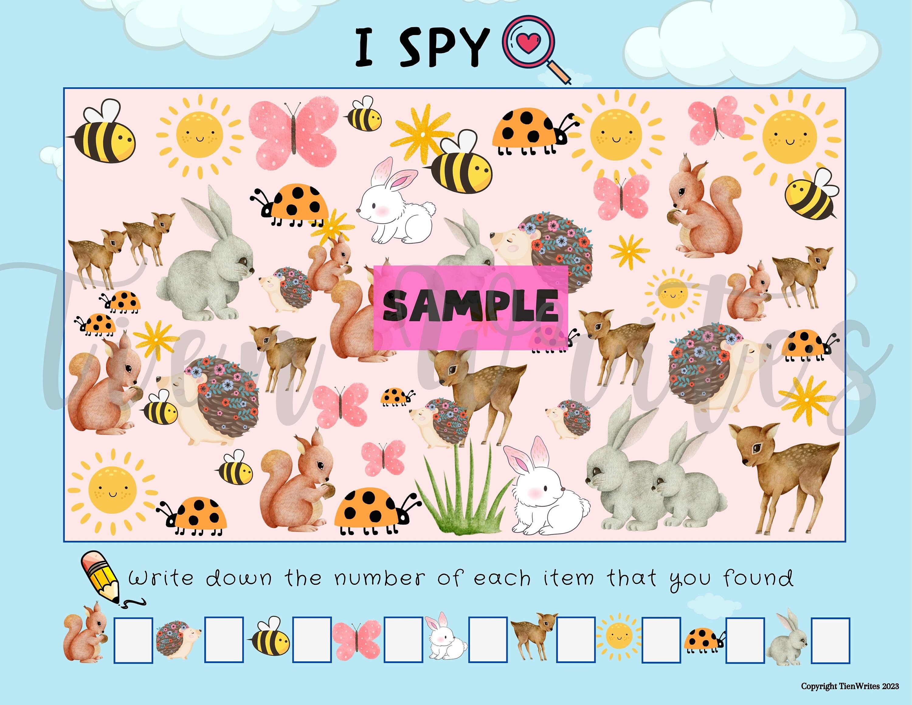 I Spy Woodland Animals Printable | Spy Games for Kids, I Spy Rabbit ...