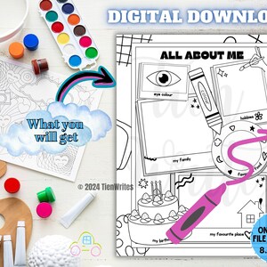 All About Me, Get to Know Me Printable Homeschool Activity DIGITAL ...