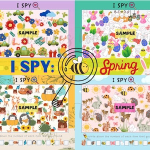 I Spy Spring Easter | I Spy Games Animals Sheet for Kids, Spy Kids ...