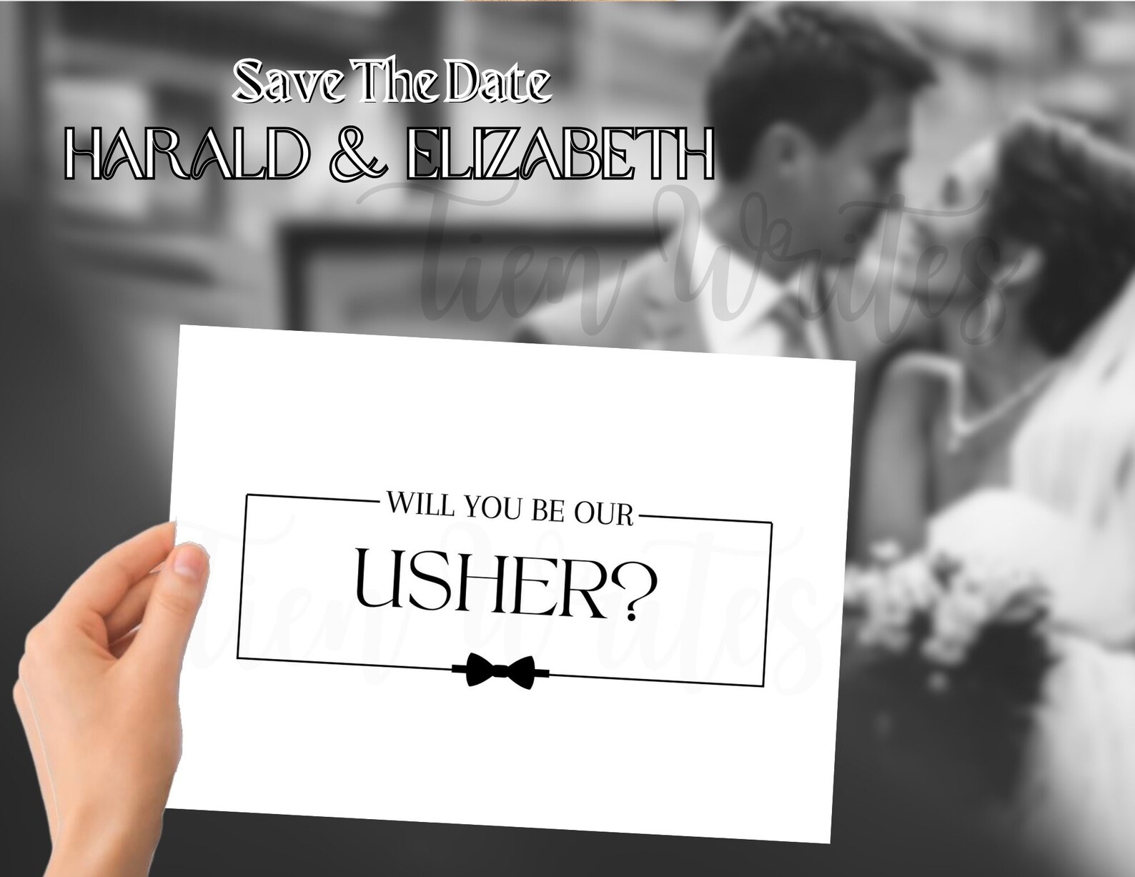 Usher Proposal Cards | Will You Be Our Usher Invitation, DIY Wedding ...