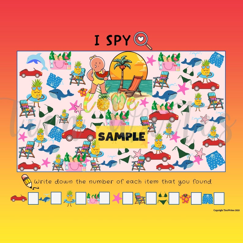 I Spy Summer Printable | Spy Games for Kids, I Spy Game Ocean & Sea ...