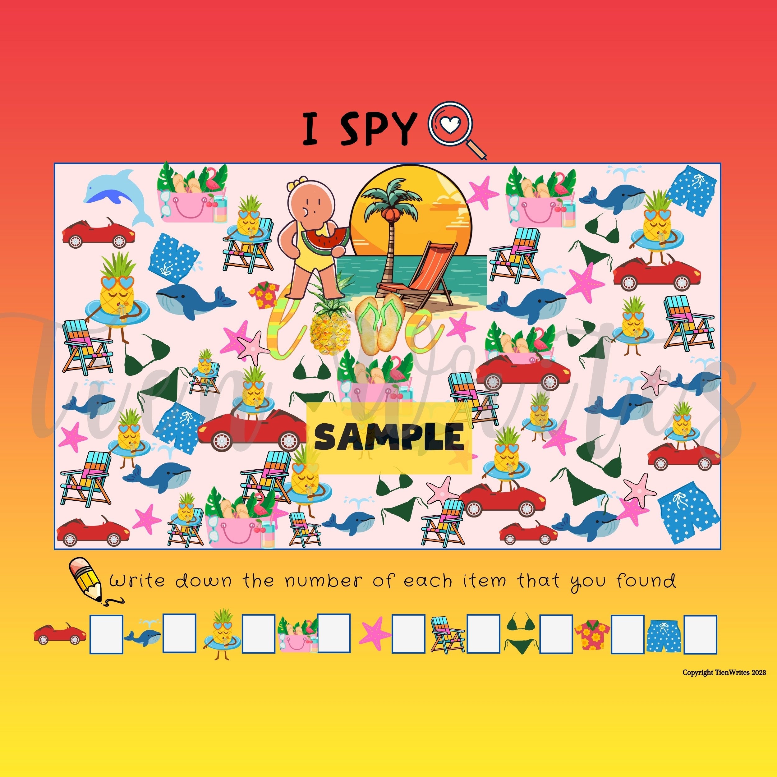 I Spy Summer Printable | Spy Games for Kids, I Spy Game Ocean & Sea ...