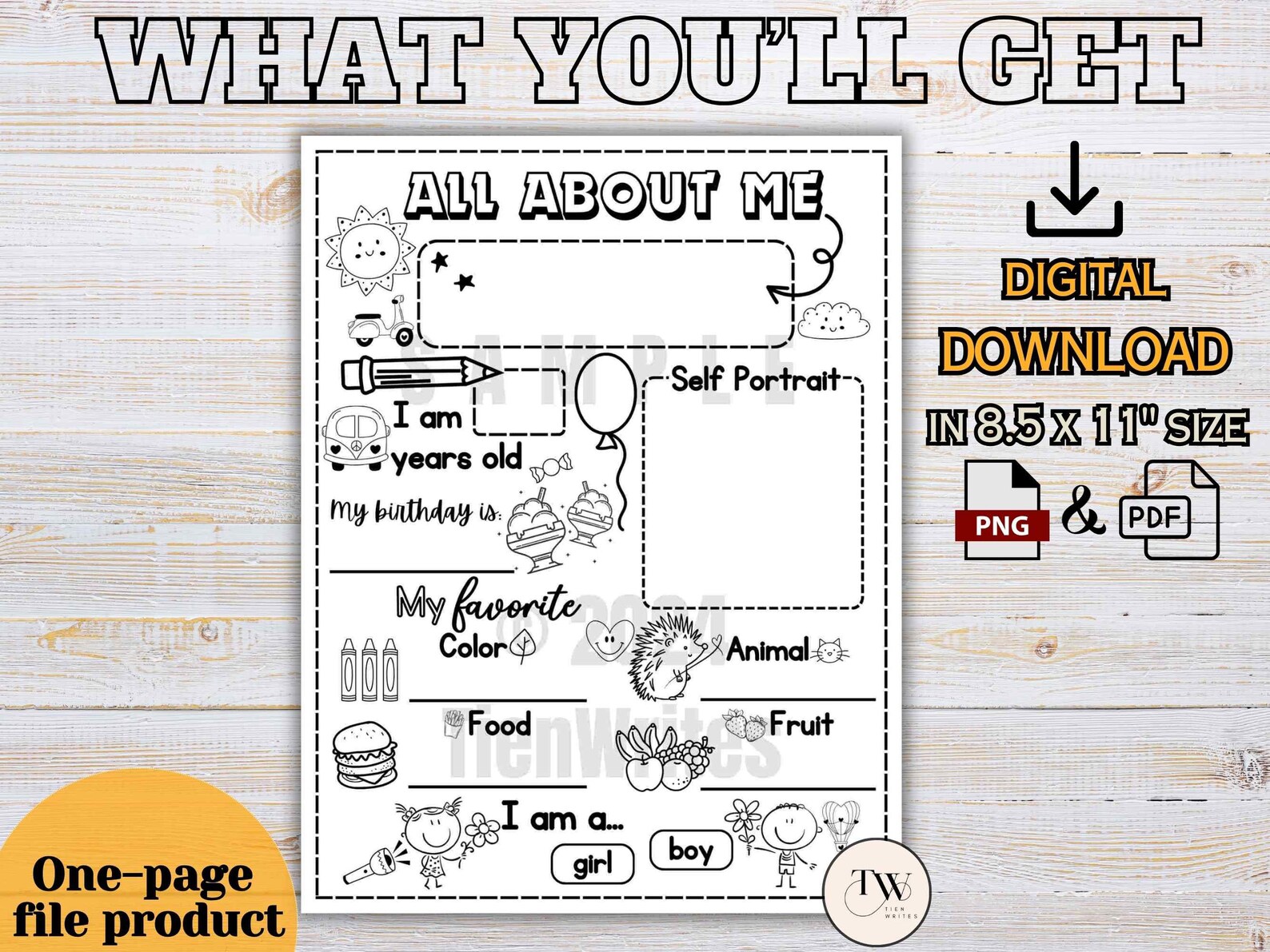 All About Me Sheets, Get to Know Me Printable Back to School DIGITAL ...