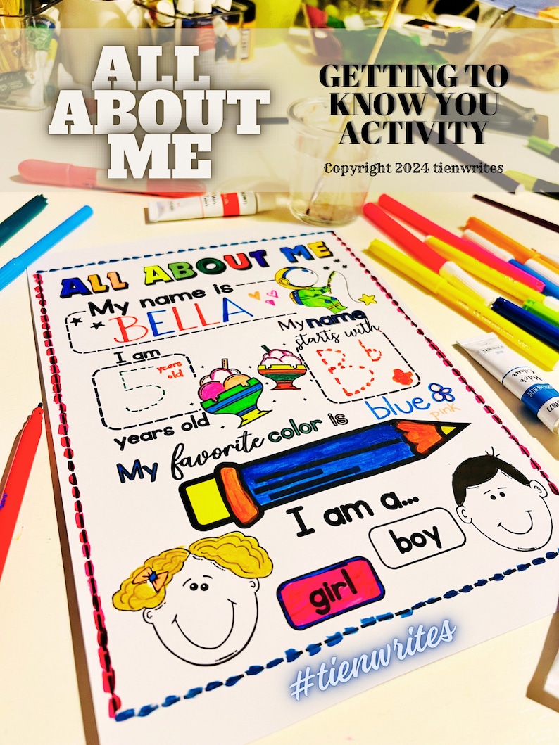 All About Me Sheets, Get to Know Me Printable | Back to School DIGITAL ...