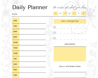 Daily Planner Notepad - Etsy