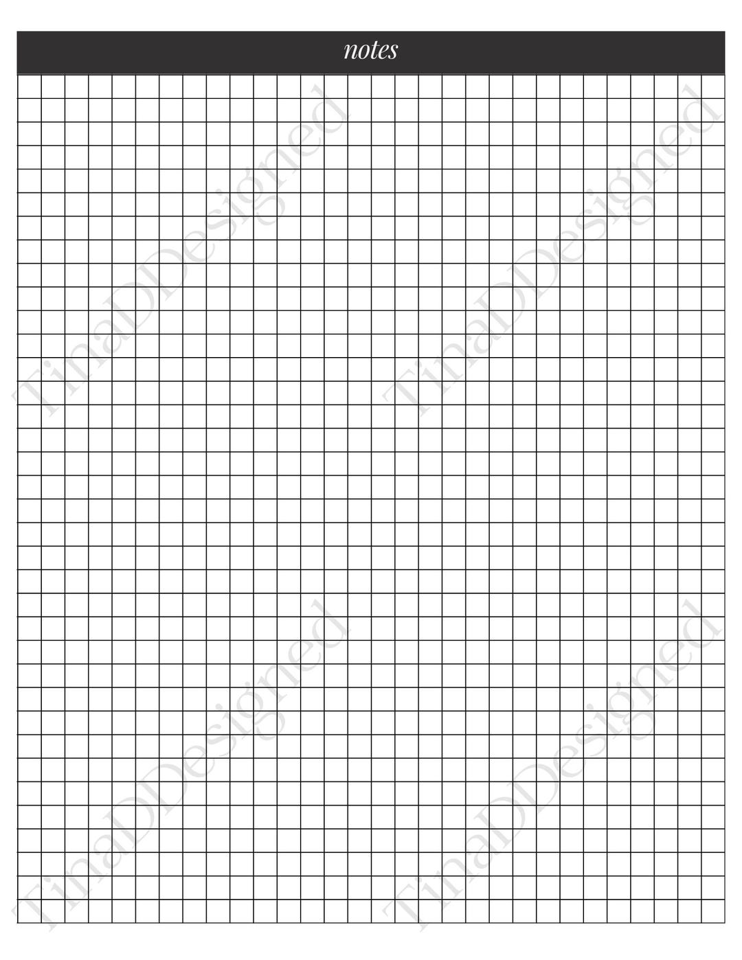 25-sheet Grid Paper Notepad - Etsy