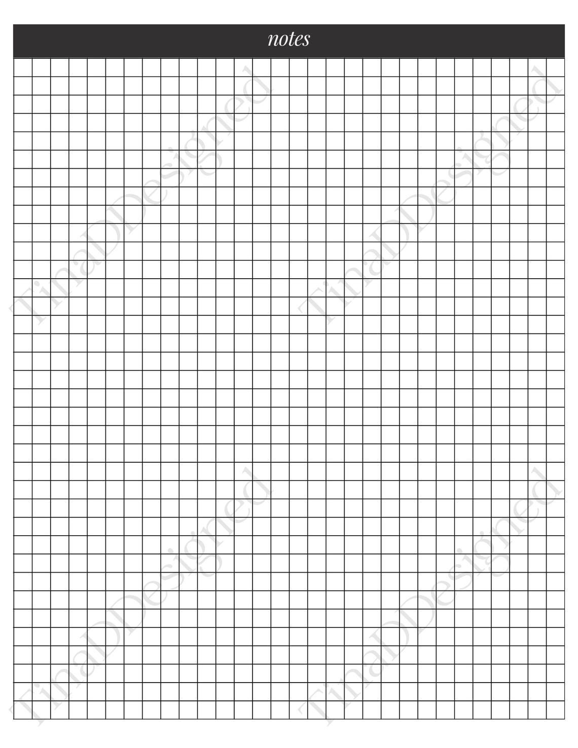 25-sheet Grid Paper Notepad - Etsy