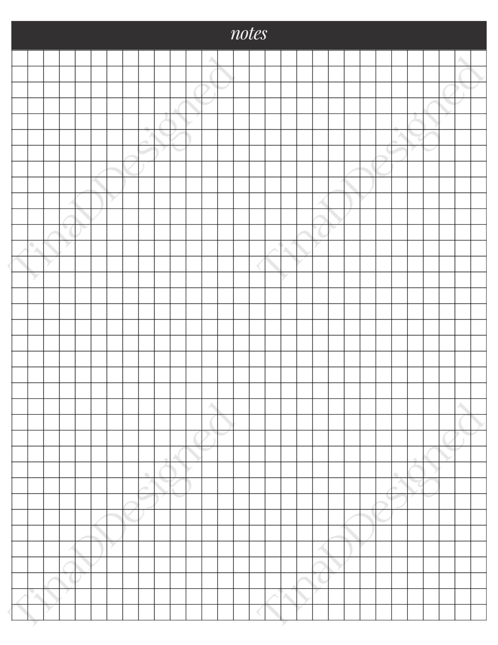 25-sheet Grid Paper Notepad - Etsy