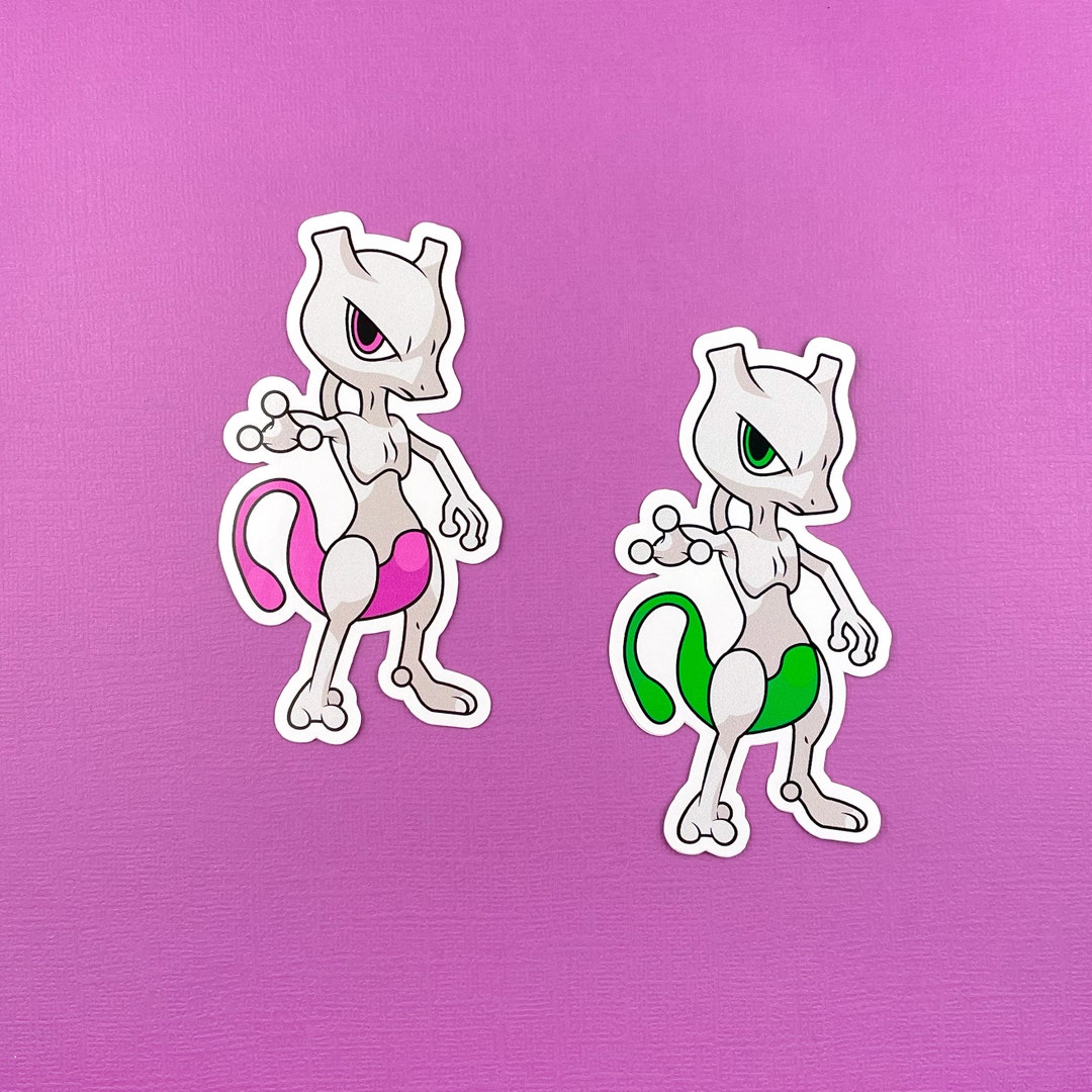 Mewtwo Sticker Legendary Pokemon Sticker Chibi Sticker - Etsy