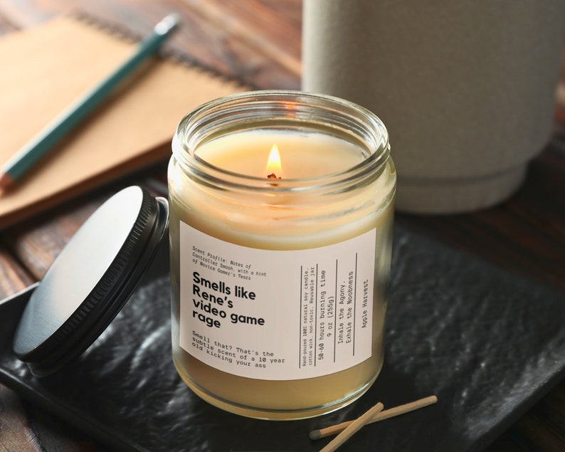 Custom Video Game Rage Candle Soy 9oz Funny Gamer Gift for Video Game ...