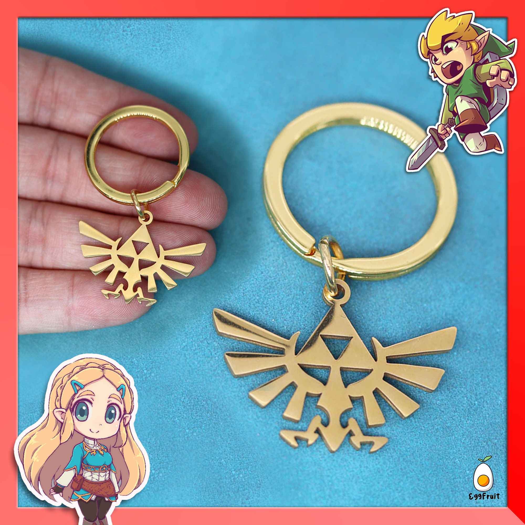 Zelda Keychain / Triforce / Royal Crest / Link / Tears of the - Etsy