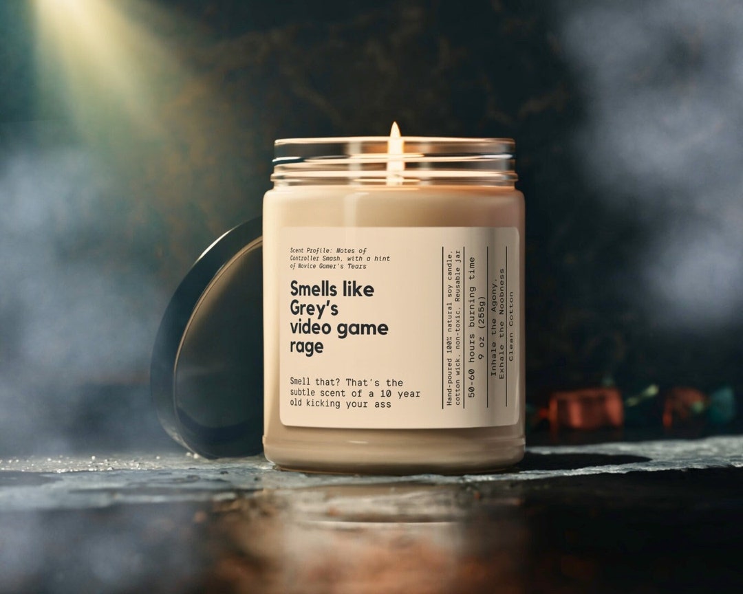 Custom Video Game Rage Candle Soy 9oz Funny Gamer Gift for Video Game ...