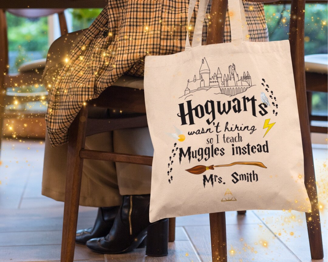 Custom Wizard Teacher Tote Bag Potterhead Personalizable Teacher Gift ...