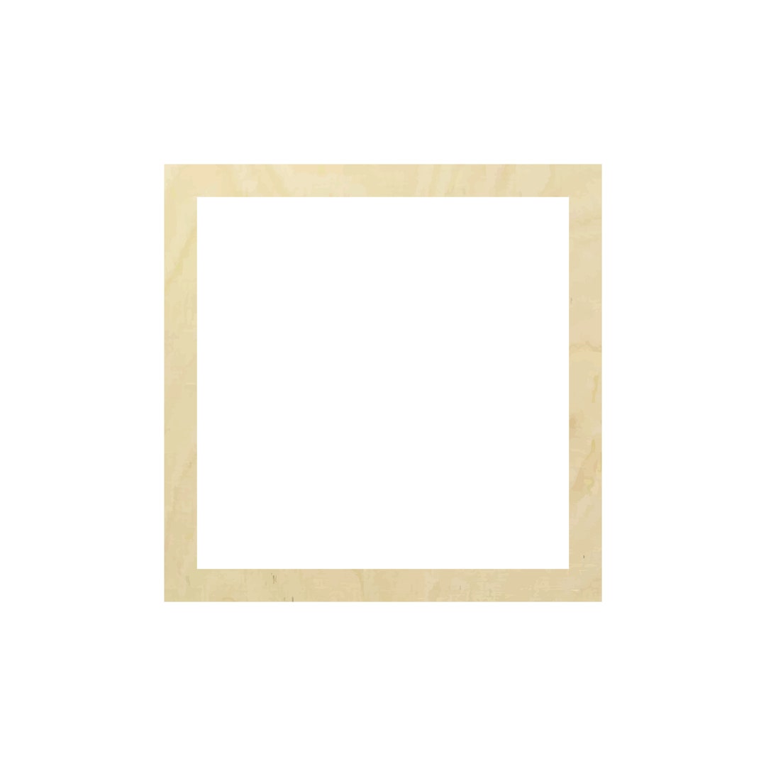 Square Outline Geometry Wooden Shape Crafts Multiple Sizes Laser Cut ...