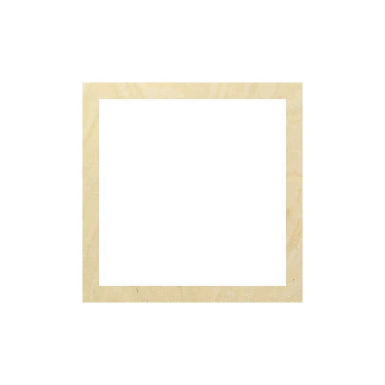 Square Outline Geometry Wooden Shape Crafts Multiple Sizes Laser Cut ...