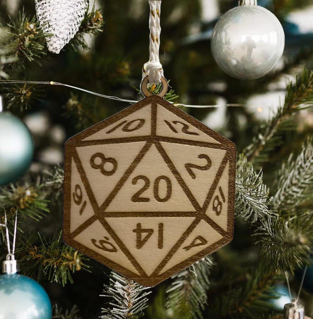 D20 Dungeons and Dragons Christmas Ornament, Personalized Christmas ...