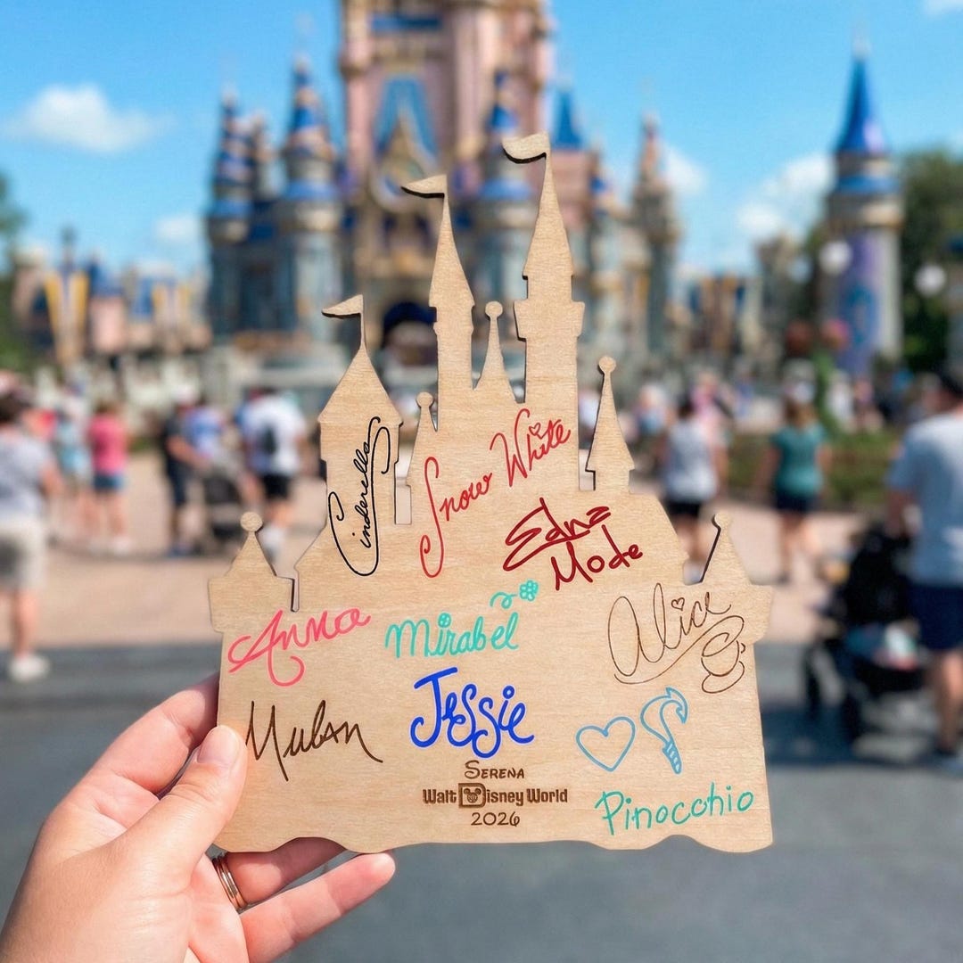 Personalized Castle Disney Parks Autograph Sign Card, Disneyworld ...