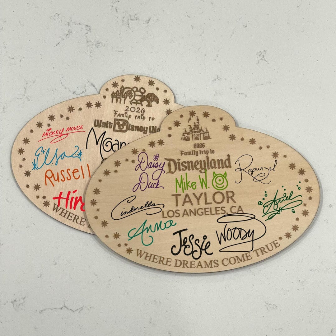 Personalized Cast Member Disney Parks Autograph Sign Card, Disneyworld ...