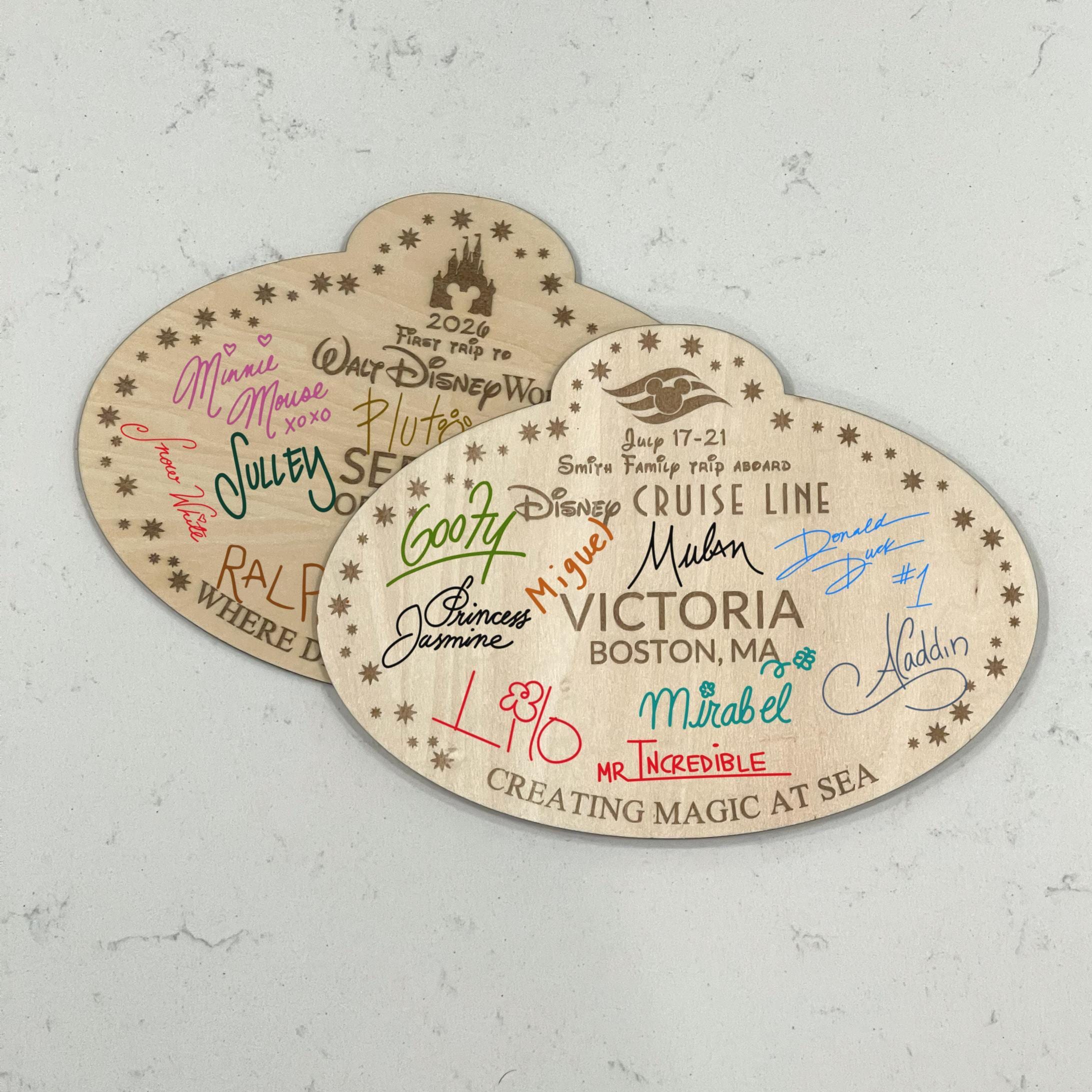 Personalized Cast Member Disney Parks Autograph Sign Card, Disneyworld ...