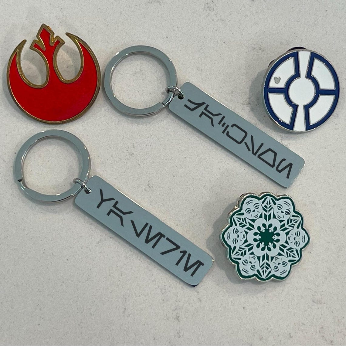 Personalized Stainless Steel Keychain, Custom Aurebesh (star Wars Font ...