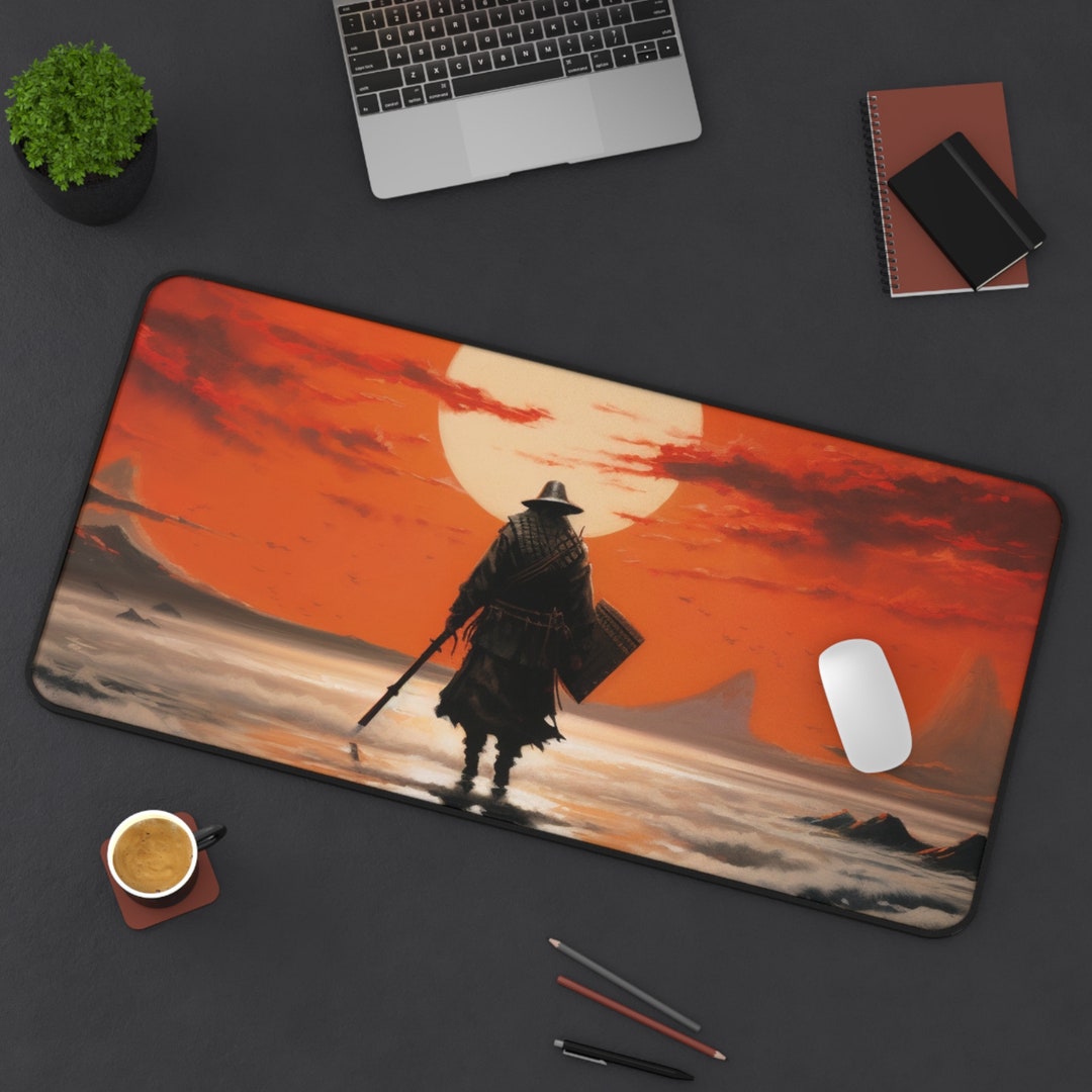 Japanese Samurai Gaming Mousepad for Gamers Desk Mat for Computer Desk ...