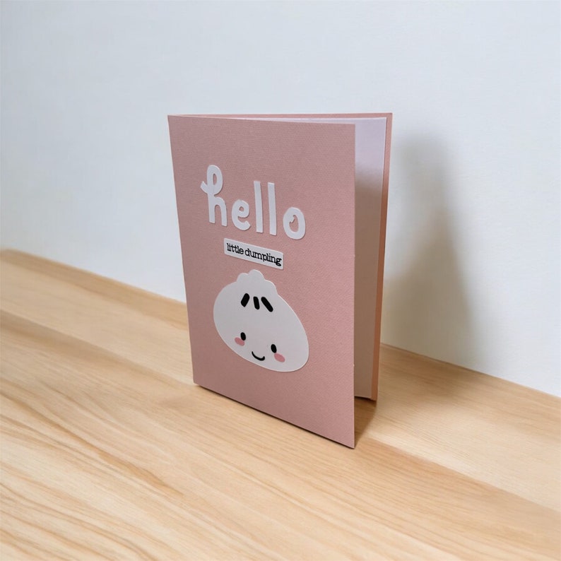 Hello Little Dumpling Card Baby Shower Card Handmade Card Steam ...