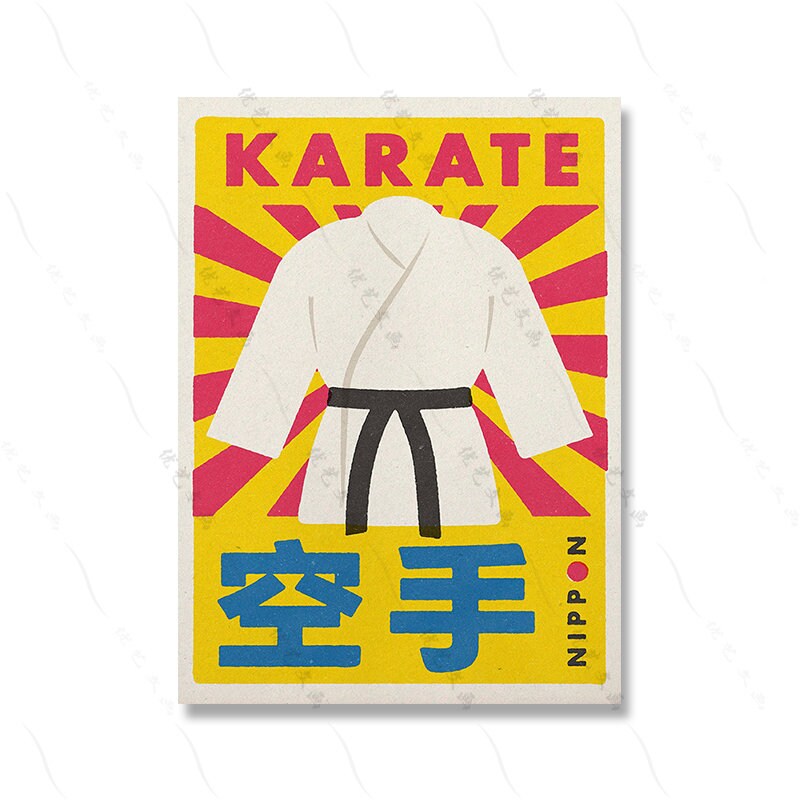 Japanese Anime Matchbox Label Style Poster Print Wall Art Canvas ...