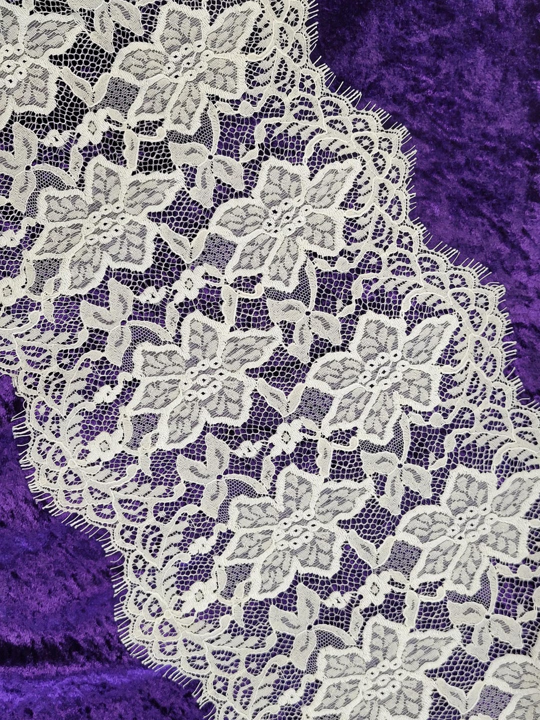 Re-embroidered Wide Scalloped Lace - Etsy