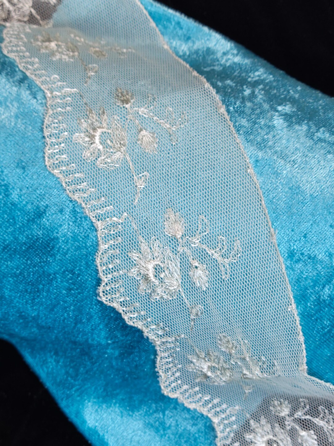 Embroidered Netting Lace - Etsy