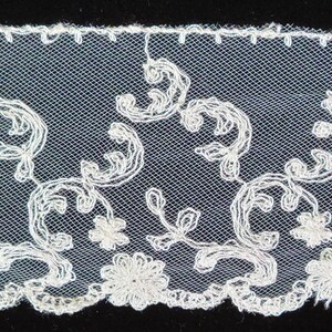 The Lace Co. Delicate Ivory Embroidered Tulle Lace Trim 5 Cm 2 Etsy UK