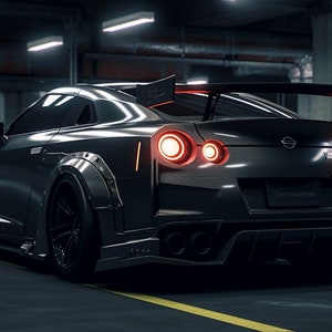 Nissan GTR Printable Canvas, GTR Car Wall Art, Tuning Car Art, Car Gift ...