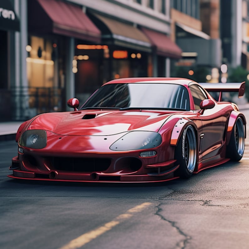 Mazda RX7 Printable Canvas Mazda RX7 Wall Art Mazda Art Car - Etsy