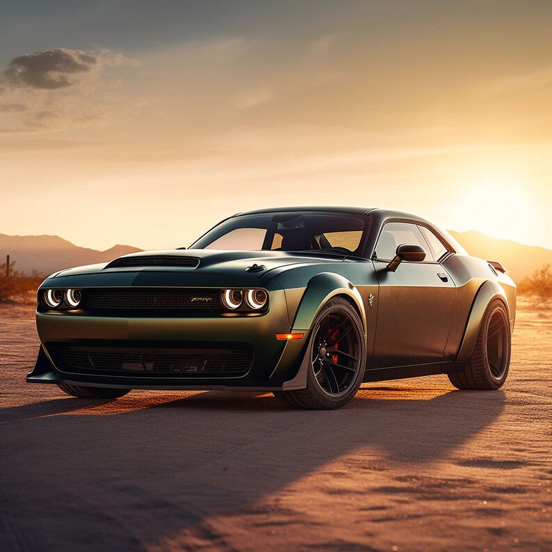 Dodge Challenger Printable Canvas, Challenger Car Wall Art, Dodge ...