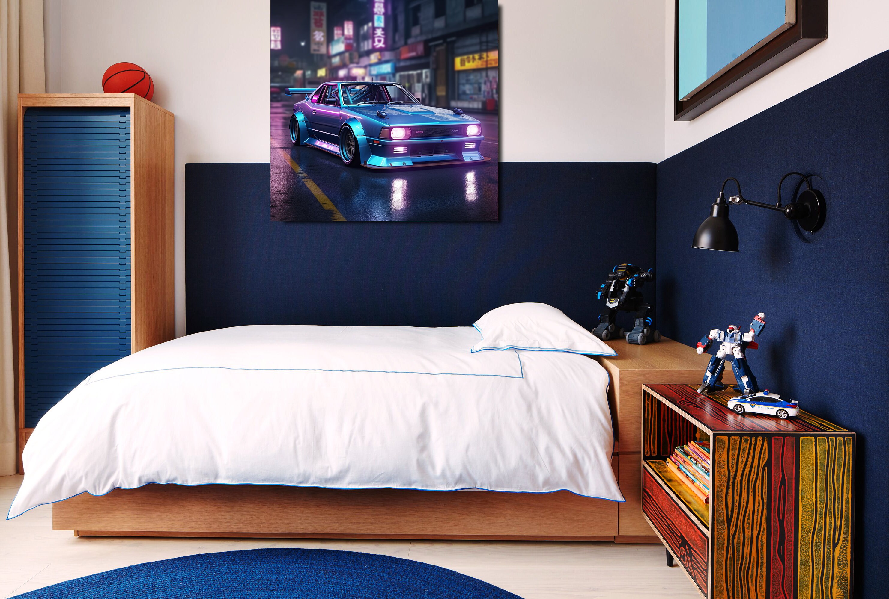 JDM Car Printable Canvas, JDM Car Wall Art, Japanese Drift Car Art, Car ...